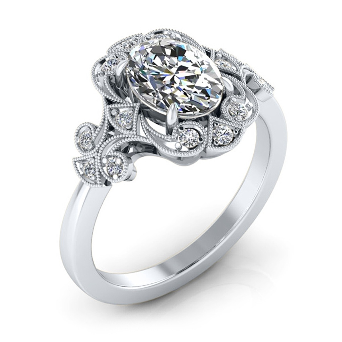 Gordon Clark Vintage Scrollwork Diamond Engagement Ring