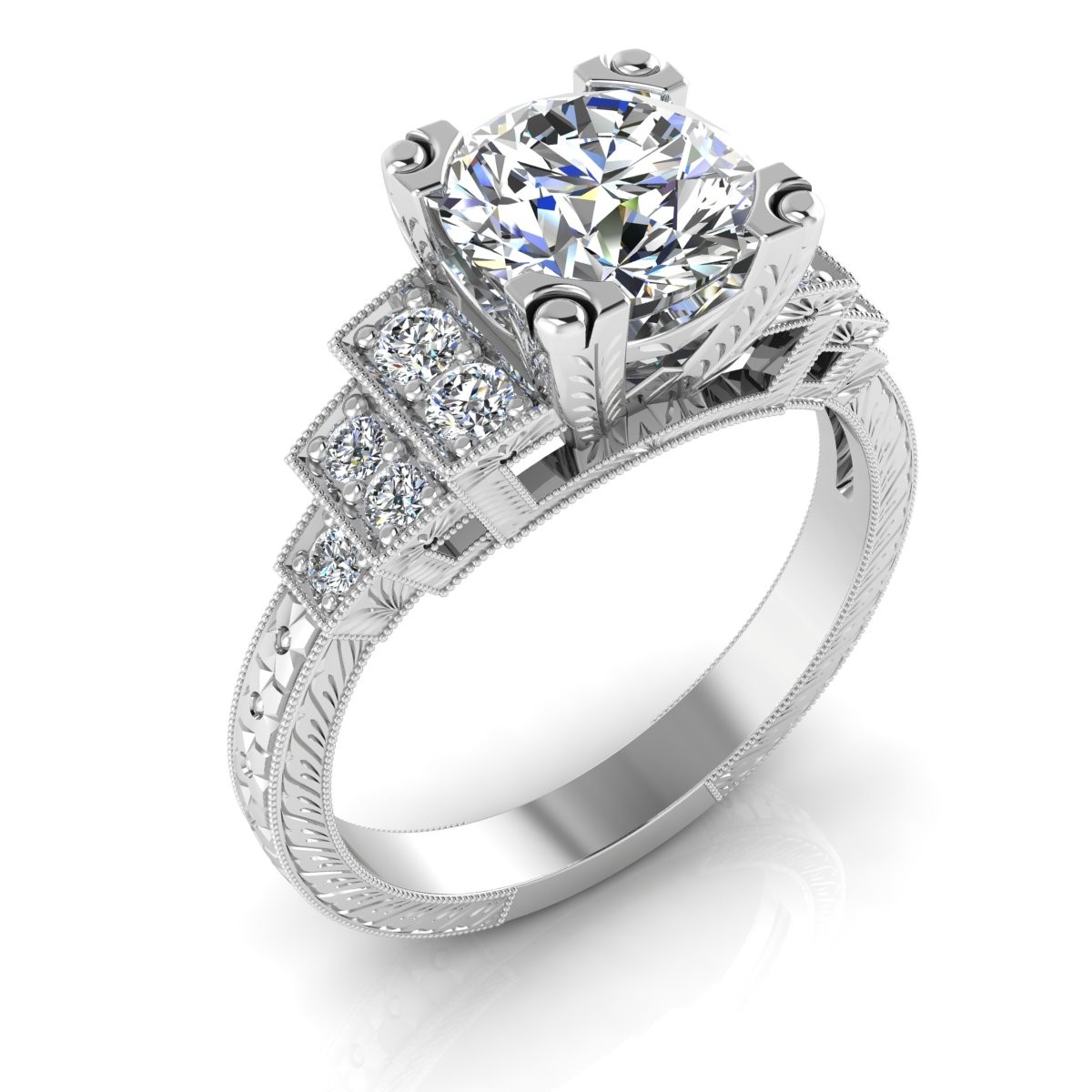 Gordon Clark Antique Step Down Diamond Engagement Ring