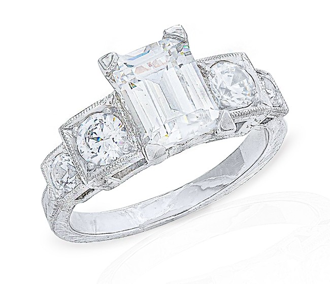 Gordon Clark Antique Step Down Diamond Engagement Ring