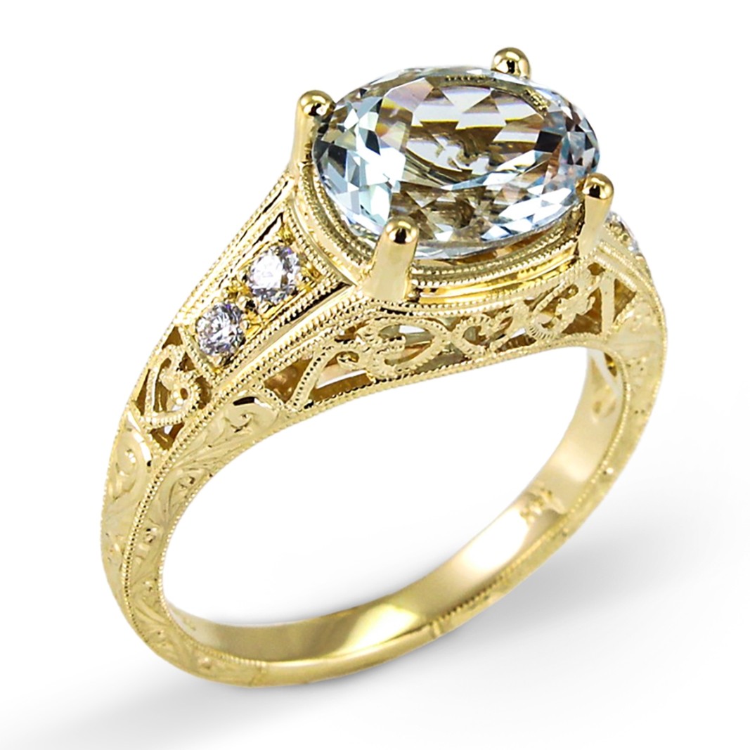 Gordon Clark Vintage Inspired Diamond Engagement Ring